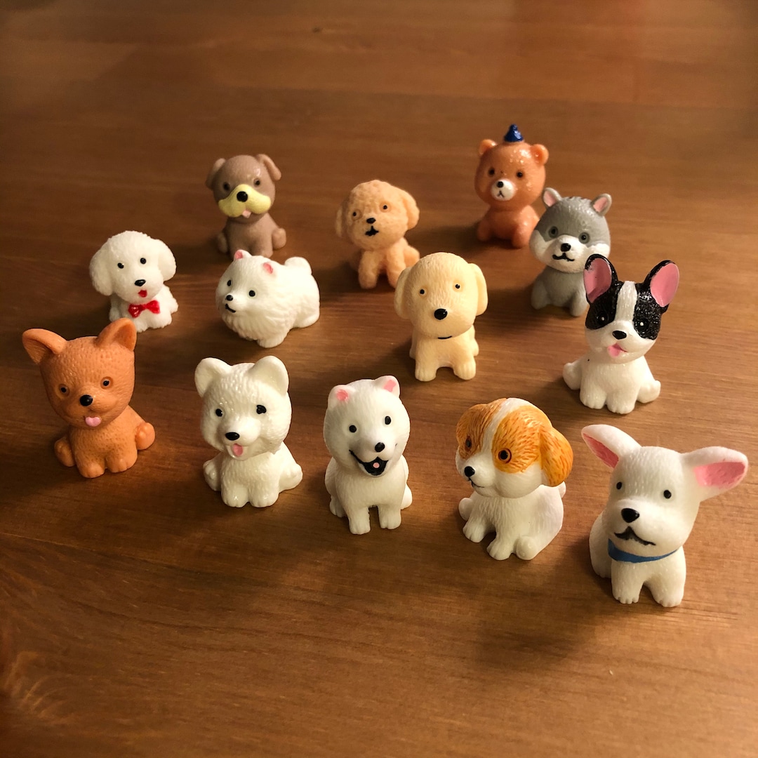 Cute Dog Miniatures, Set of 13, Desk Decorations, Puppy Resin ...