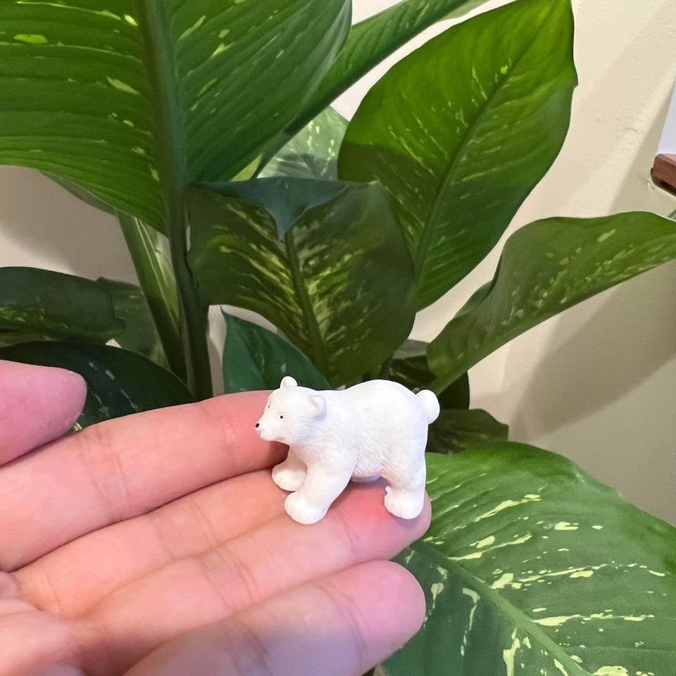 Cute Polar Bear Miniatures, Polar Bears Figurines, Set of 6, Home ...