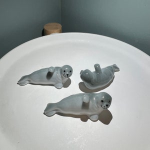 Super Cute Seal Figurines, Porcelain Seal Figures, Sea Lion Figures ...