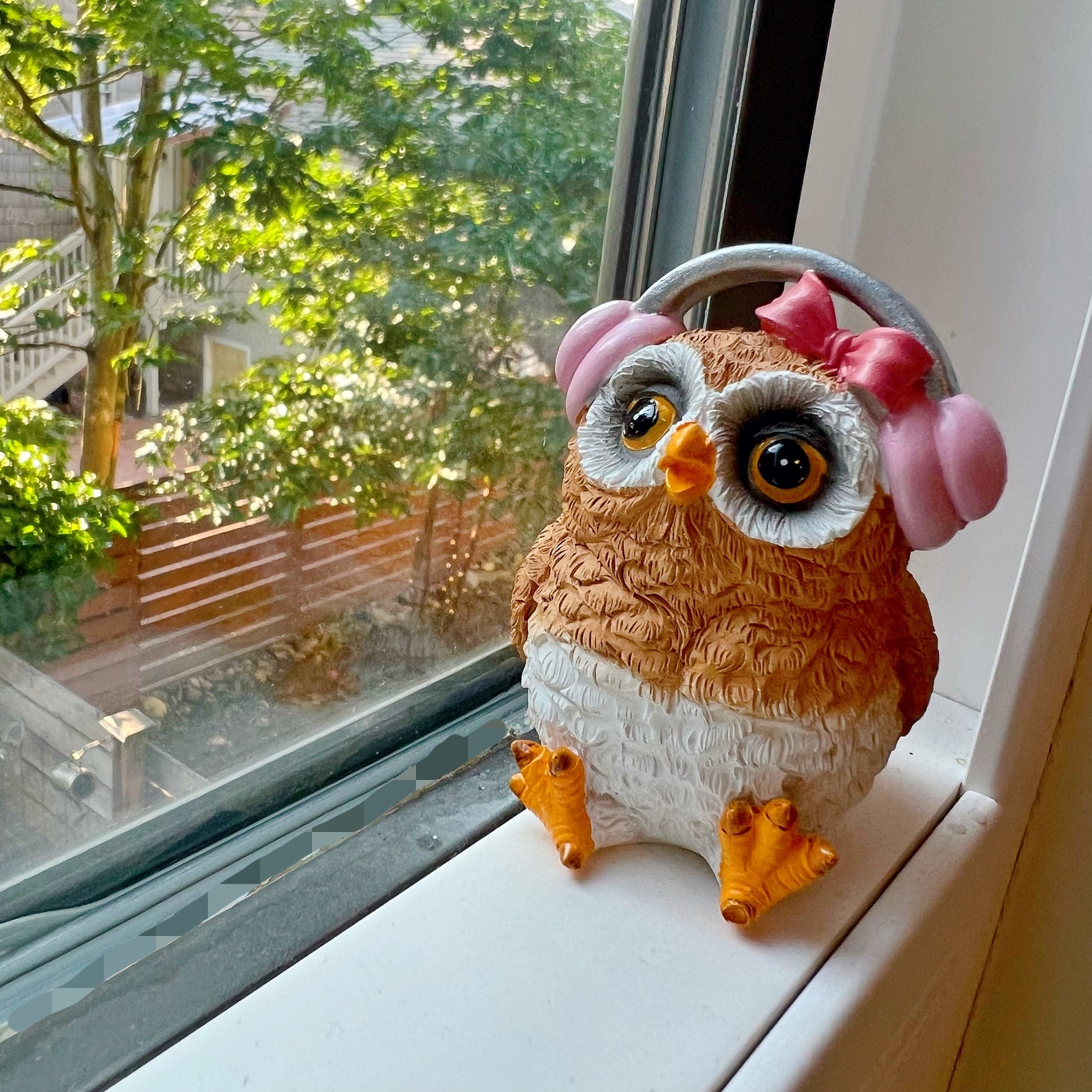 Cutest Owl DJ Figurine, Owl Sculpture, Music Owl Home and Garden ...