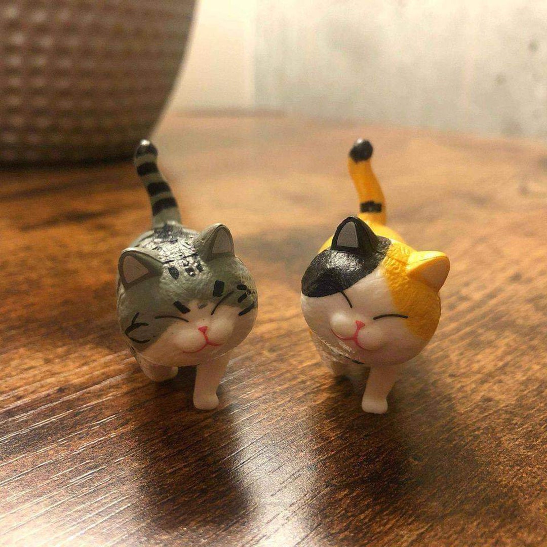 Cute Cat Miniatures 9 Pieces, Adorable Kitty Figurines, 2x1.5, Cat ...