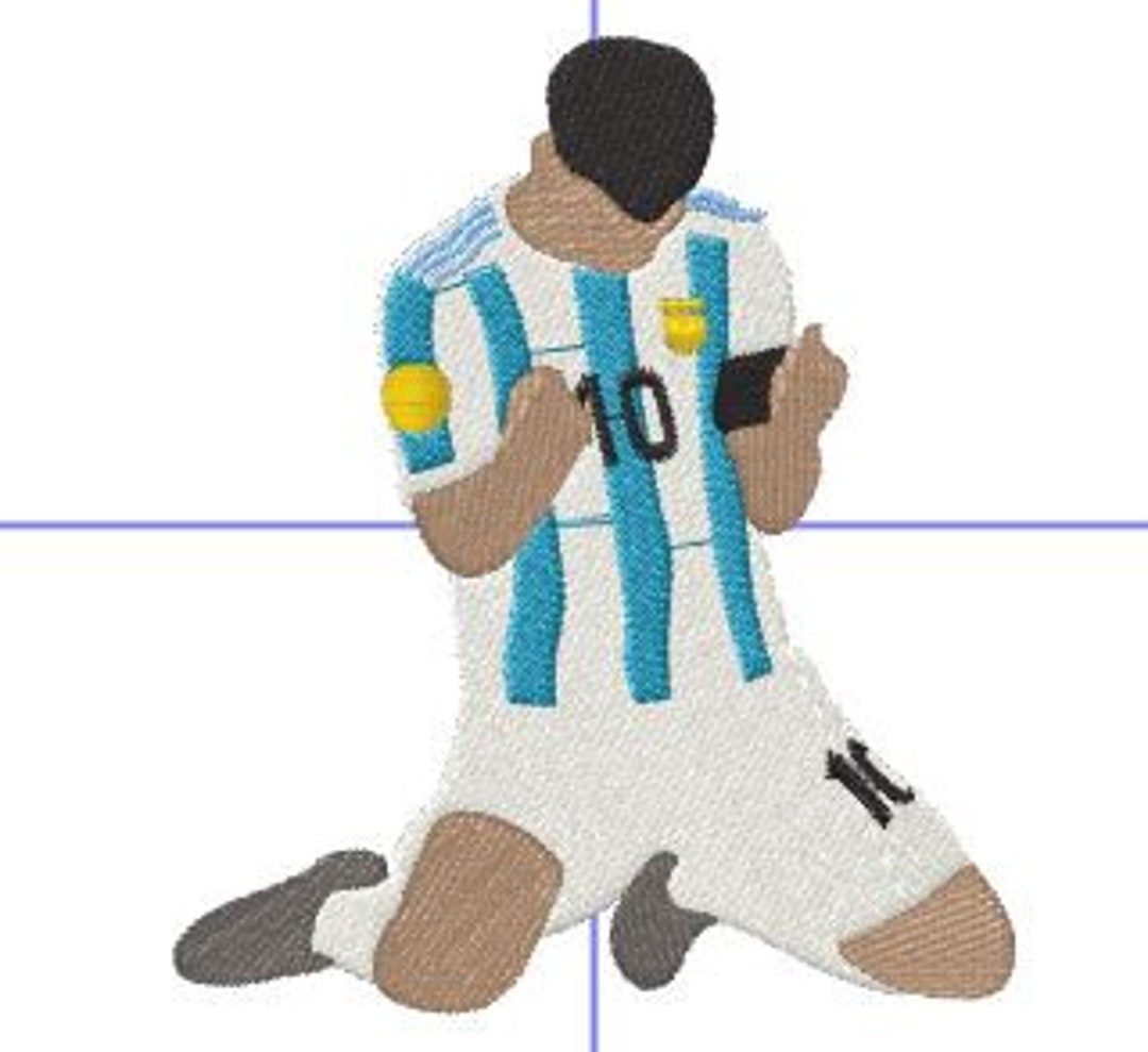 Messi Soccer Illustration Embroidery Design - Etsy