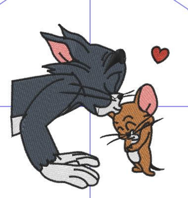 Tom and Jerry Kiss Design - Etsy
