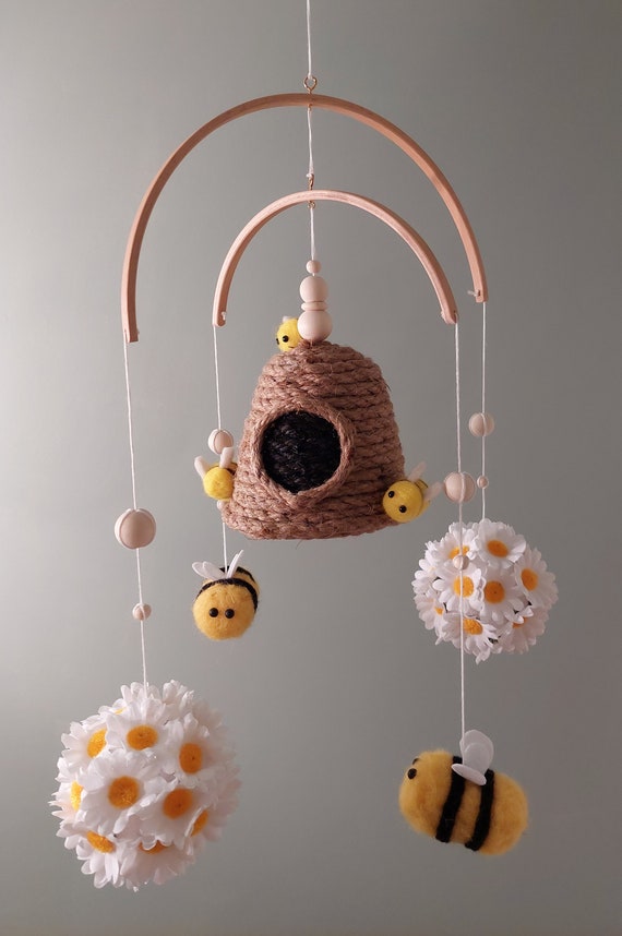Baby Bee Mobile Baby Bee Room Decor Bee Nursery Decor - Etsy