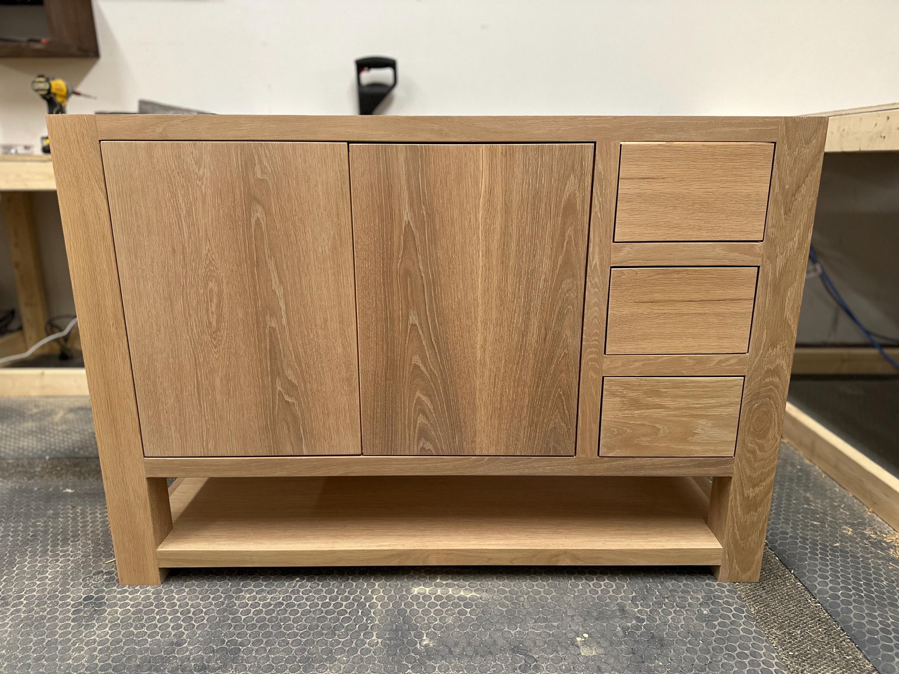 White Oak Bathroom Vanity | Double Sink - Etsy