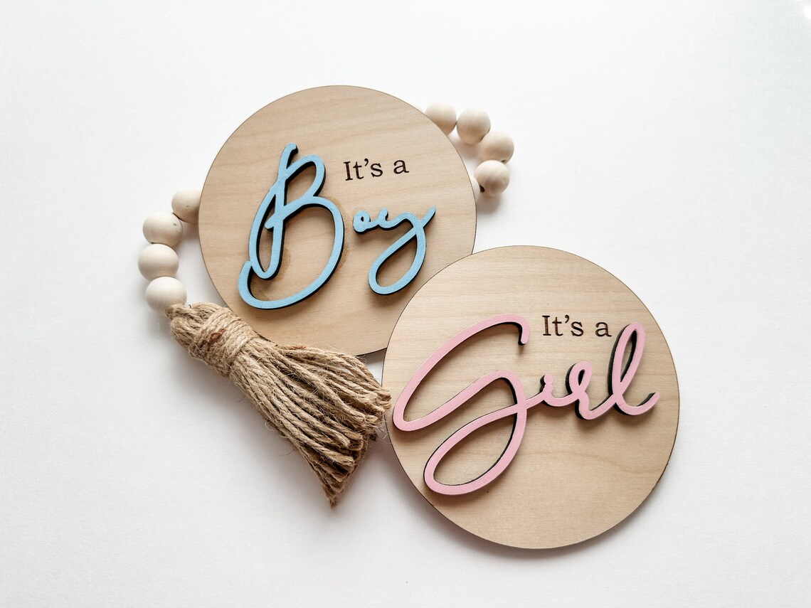 Gender Reveal Sign | It's a Boy It's a Girl Sign | Baby Announcement ...