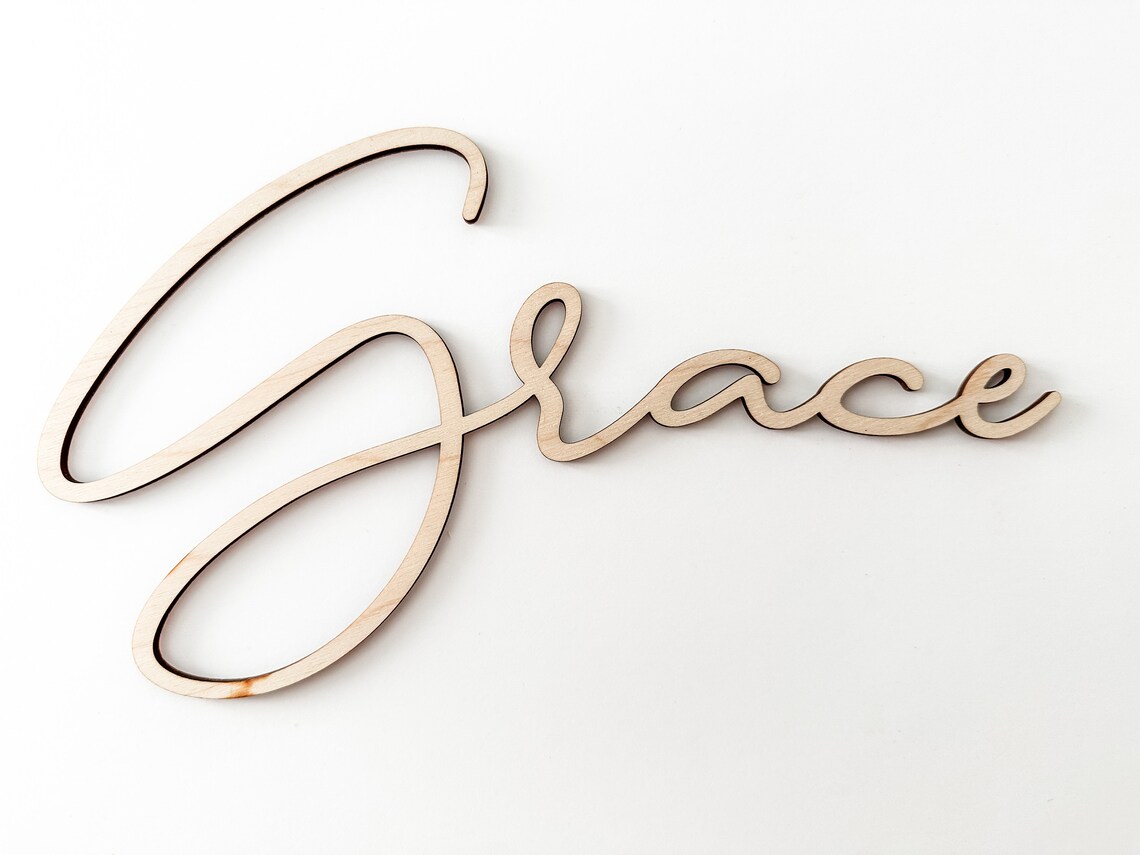 Grace Word Cutout | Wood Grace Cutout | Wood Home Sign | Housewarming ...