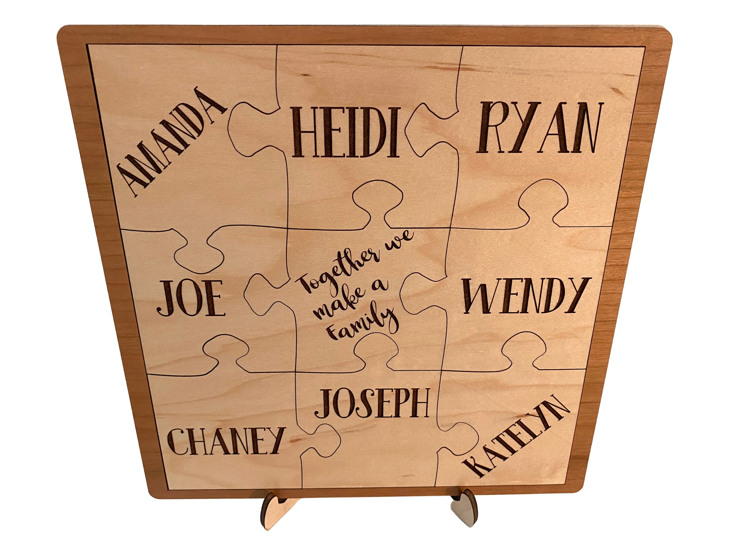 Family Name Puzzle Art | Together We Make a Family Puzzle | Family ...