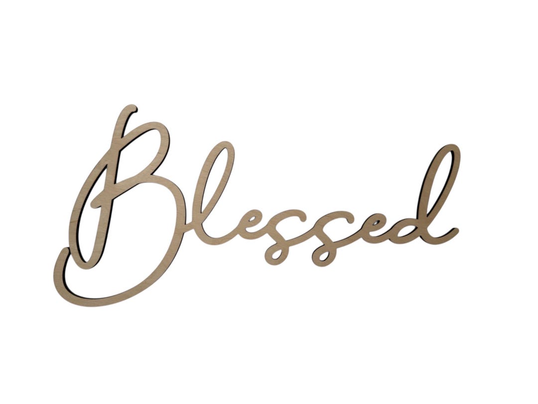 Blessed Word Cutout | Wood Blessed Sign | Wood Home Sign | Housewarming ...