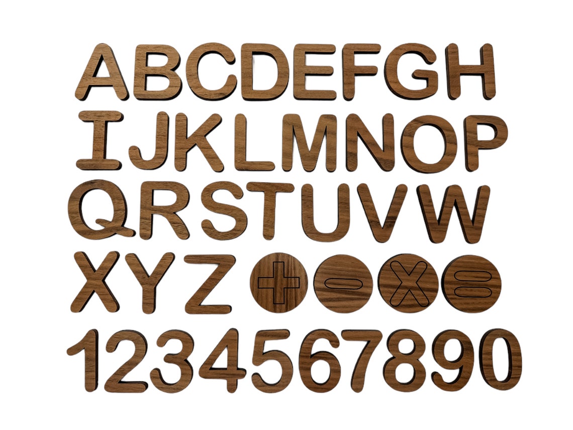 Refrigerator Magnets ABC Magnets Walnut Magnets Wood Magnets ...