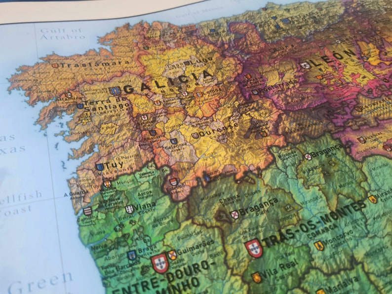 Iberia 1444 History Map Spain - Etsy