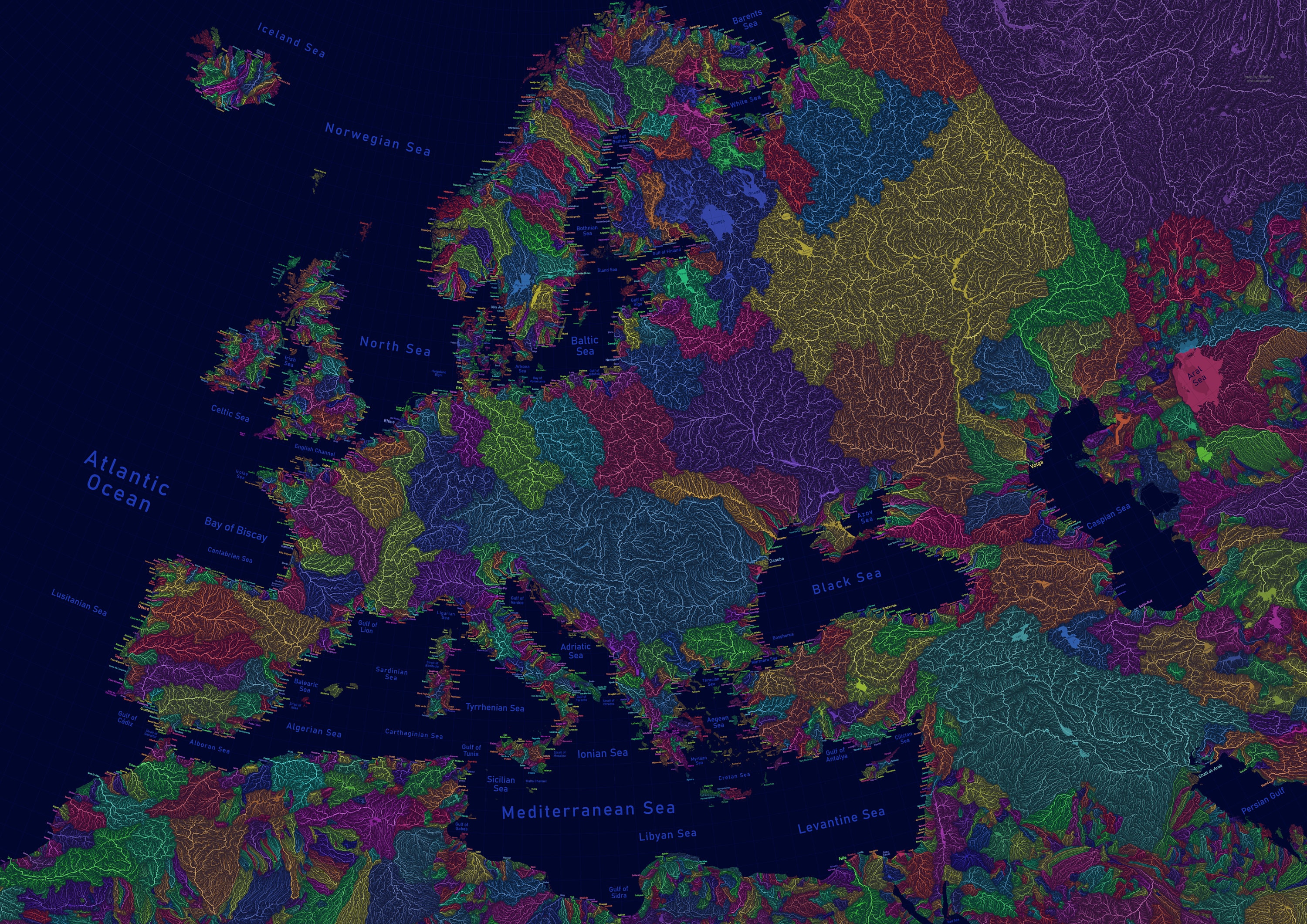 River Map Of Europe