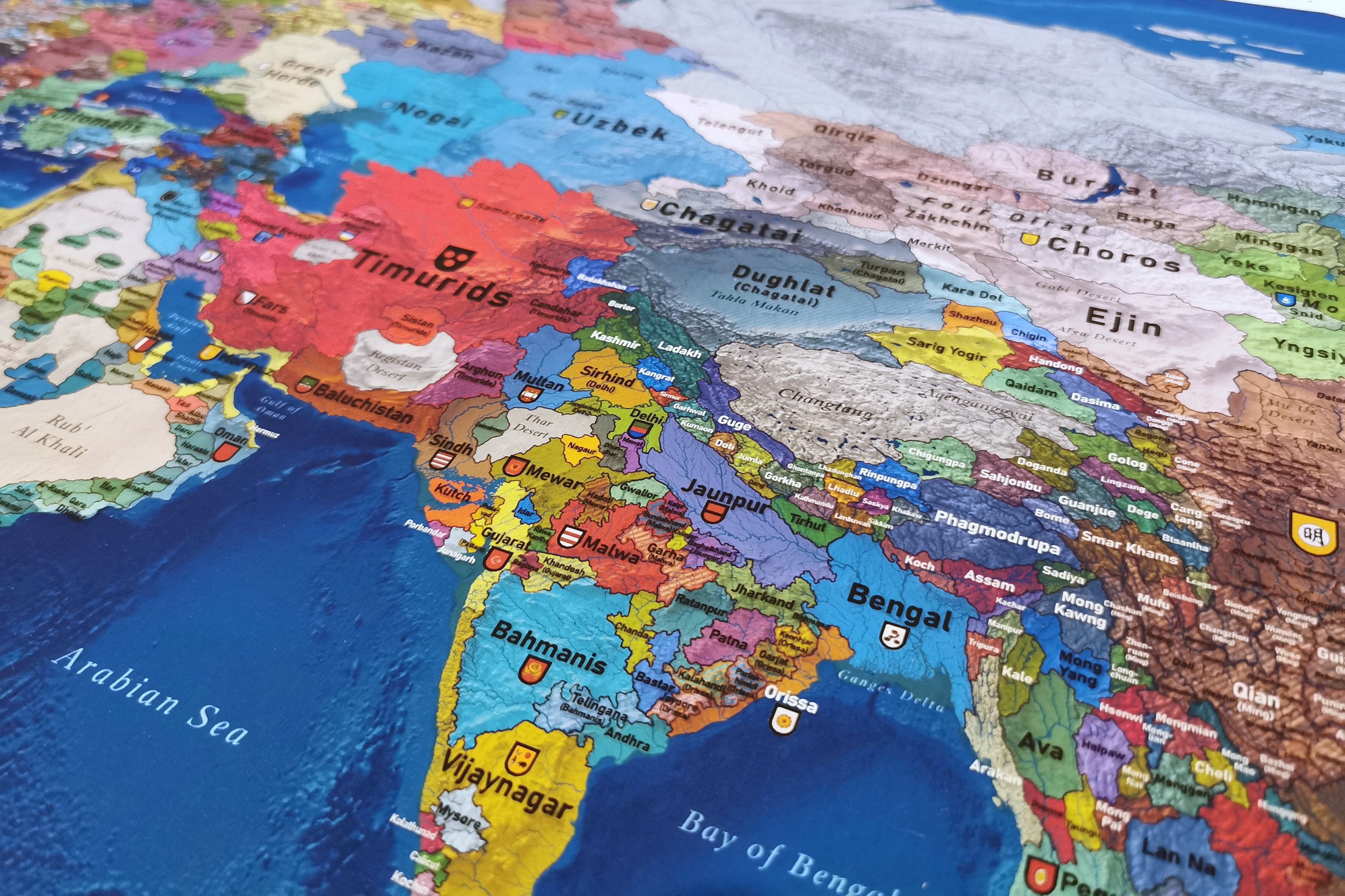 World History Map 1444 - Etsy