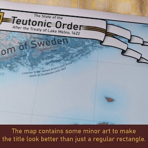 Detailed History Map of Teutonic Order 1422 - Etsy