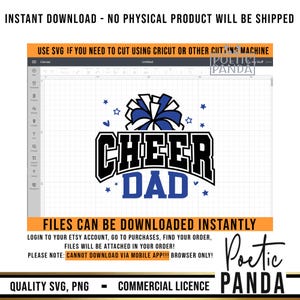 Cheer Dad SVG PNG, Cheer Dad Shirt Svg, Cheer Dad Gift Svg, Cheerleader ...