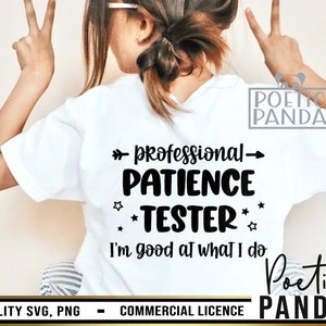 Professional Patience Tester SVG PNG, Newborn Svg, Funny Toddler Svg ...