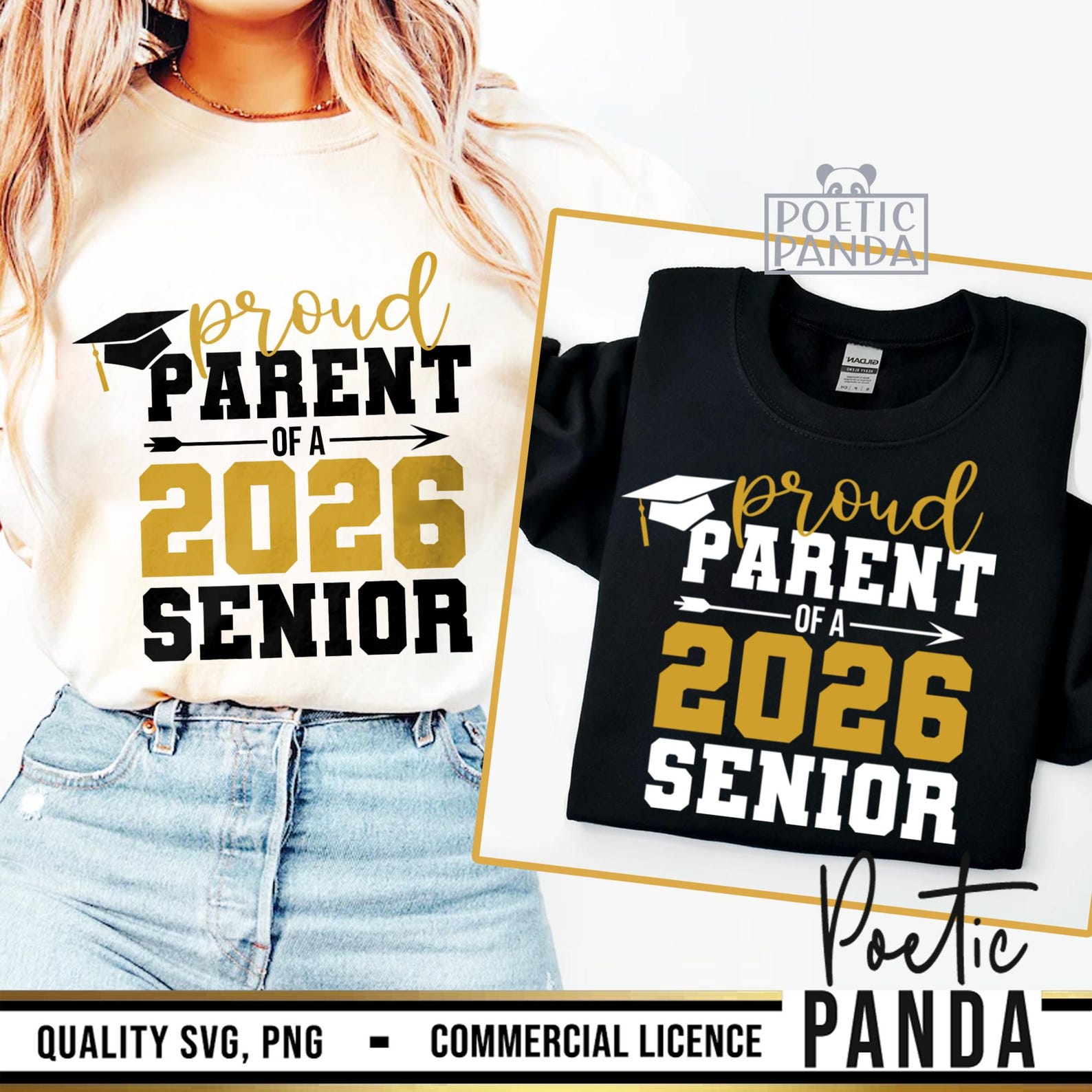 Proud Parent of 2026 Senior SVG PNG, Dad Graduation Shirt Svg, Class of ...
