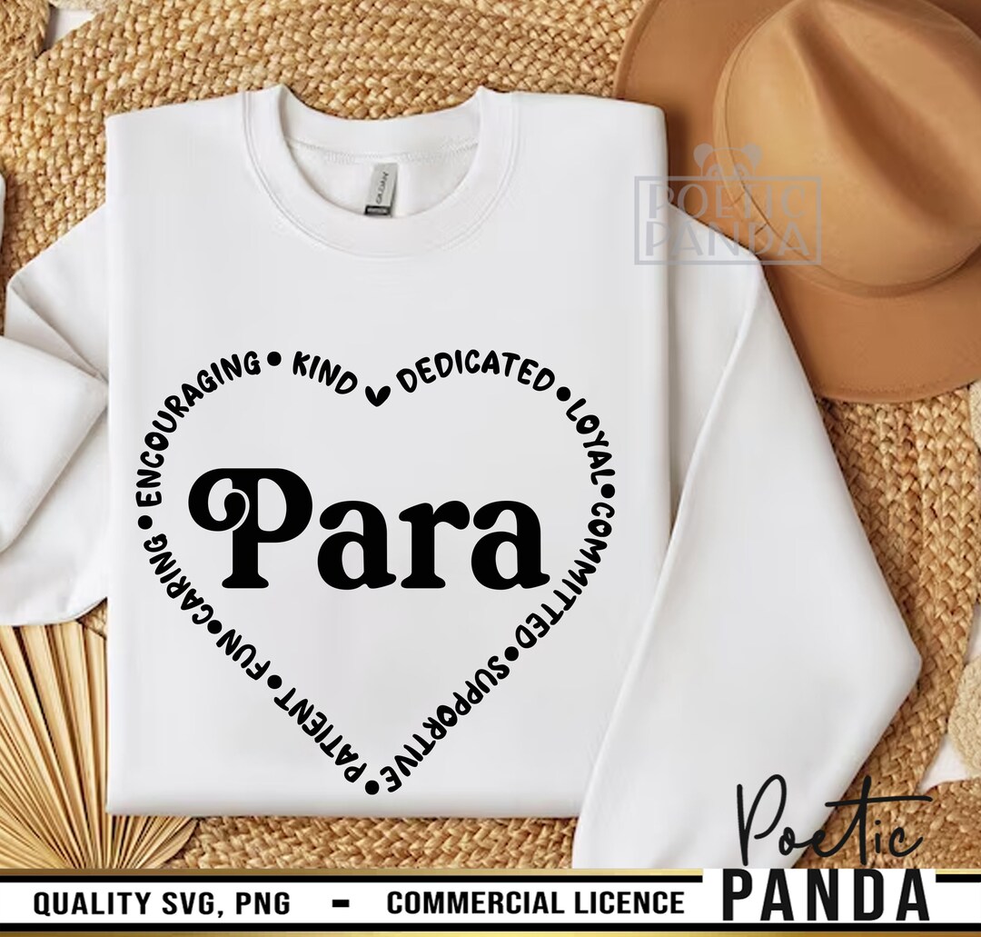 Para SVG PNG, Para Appreciation Svg, Paraprofessional Svg, Para Heart ...