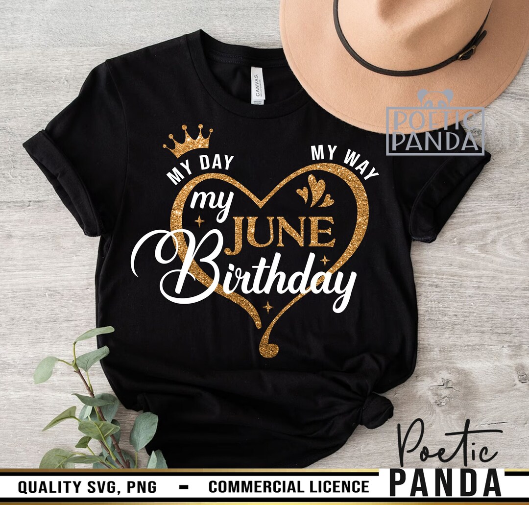 June Birthday SVG PNG, Birthday Girl Svg, Cancer Sign Svg, June Girl ...