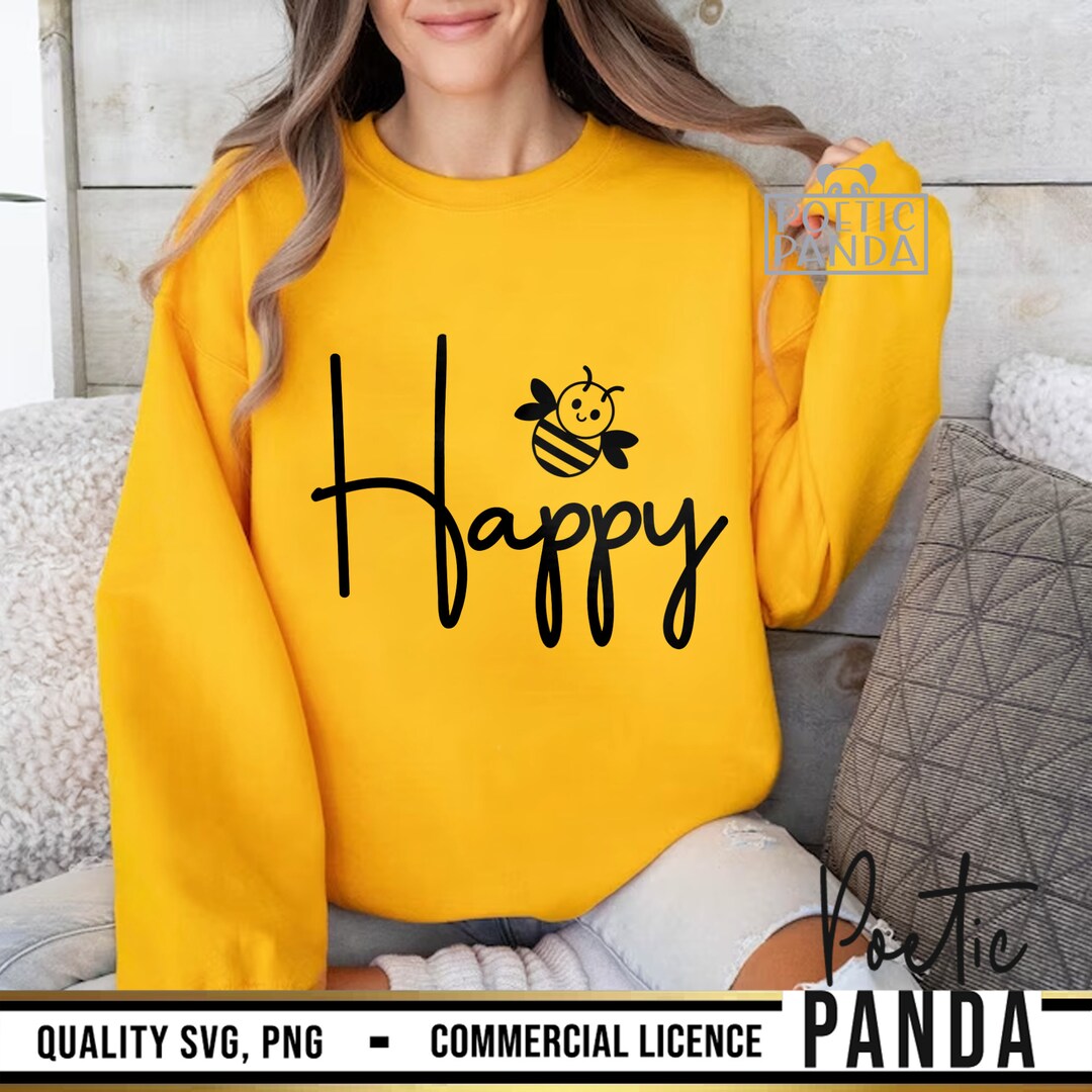Bee Happy SVG PNG, Positivity Svg, Bee Happy Svg, Bee Svg, Bee Kind Svg ...