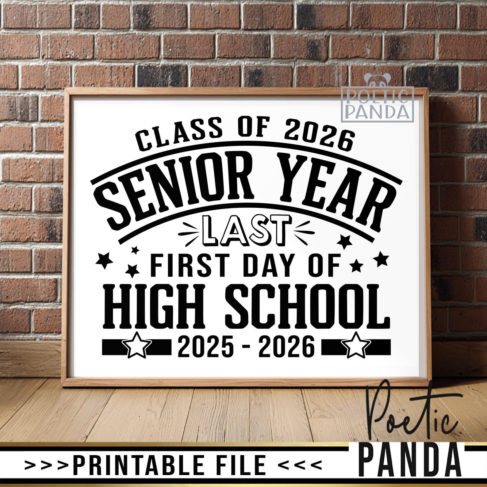 Senior Year First Day Printable Sign PNG, Last First Day of High School ...
