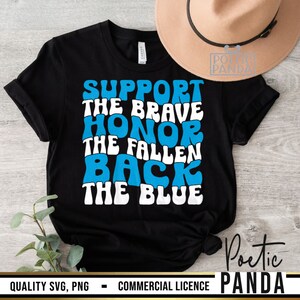 Back the Blue SVG PNG, Support the Brave Svg, Police Svg Design, Back ...