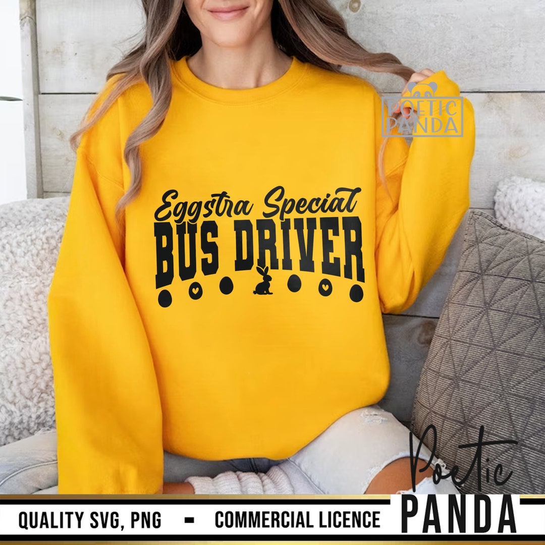 Bus Driver Easter SVG PNG, Eggstra Special Bus Driver Svg, Easter Bus ...