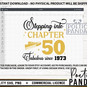 50th Birthday SVG PNG, Chapter 50 Svg, 50th Birthday Svg, Birthday Svg ...