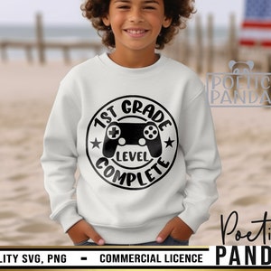 1st Grade Level Complete SVG PNG, 1st Grade Png, Gamer Svg, 1st Grade ...