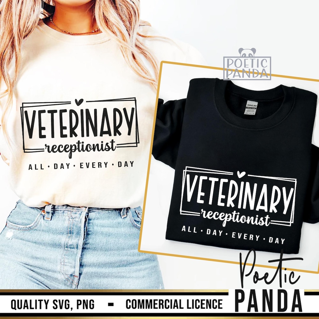 Veterinary Receptionist SVG PNG, Vet Clinic Staff Design for Cricut ...