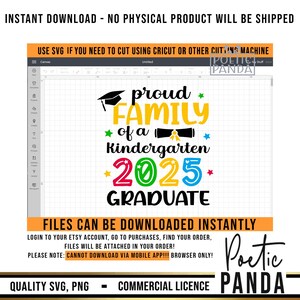 Proud Family of Kindergarten Graduate 2025 SVG PNG, Kindergarten ...