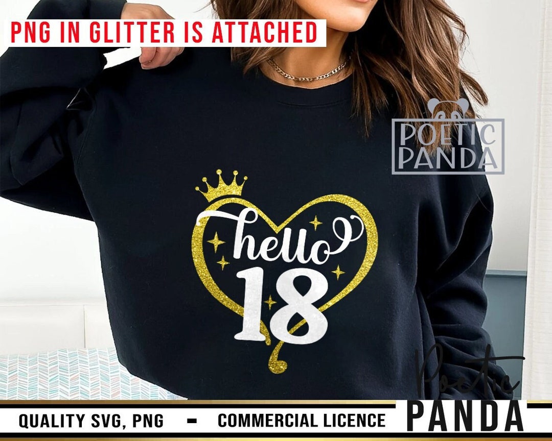Hello 18 SVG PNG, 18th Svg, 18th Birthday Svg, Birthday Girl Svg, 18 ...