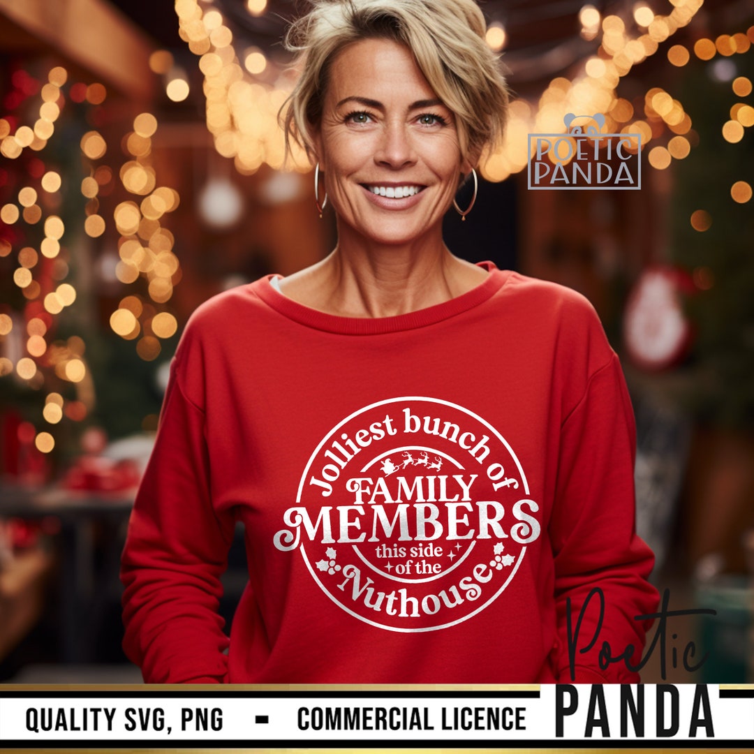 Jolliest Bunch of Family Members SVG PNG, Jolliest Bunch Svg, Christmas ...