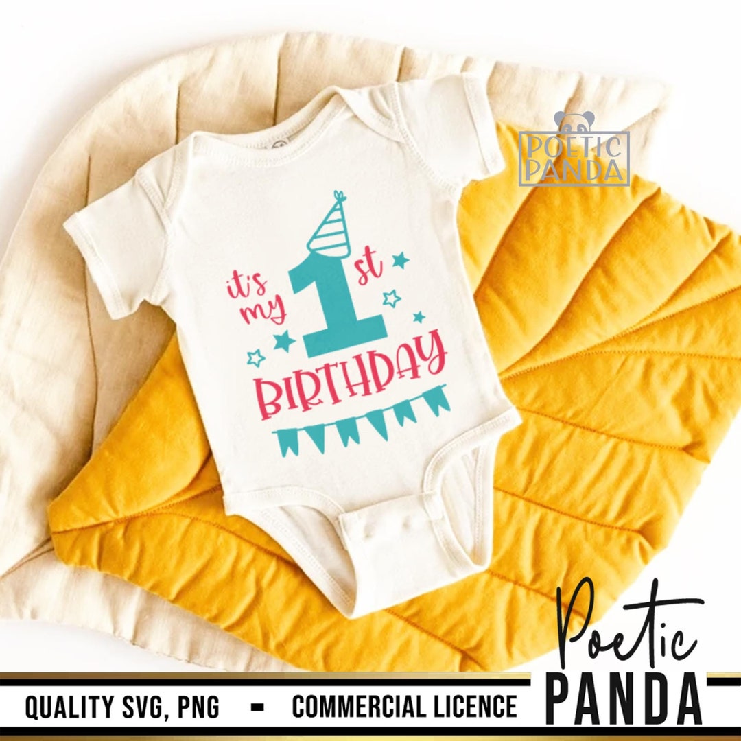 1st Birthday SVG PNG, Baby 1st Birthday Outfit Svg, First Birthday ...