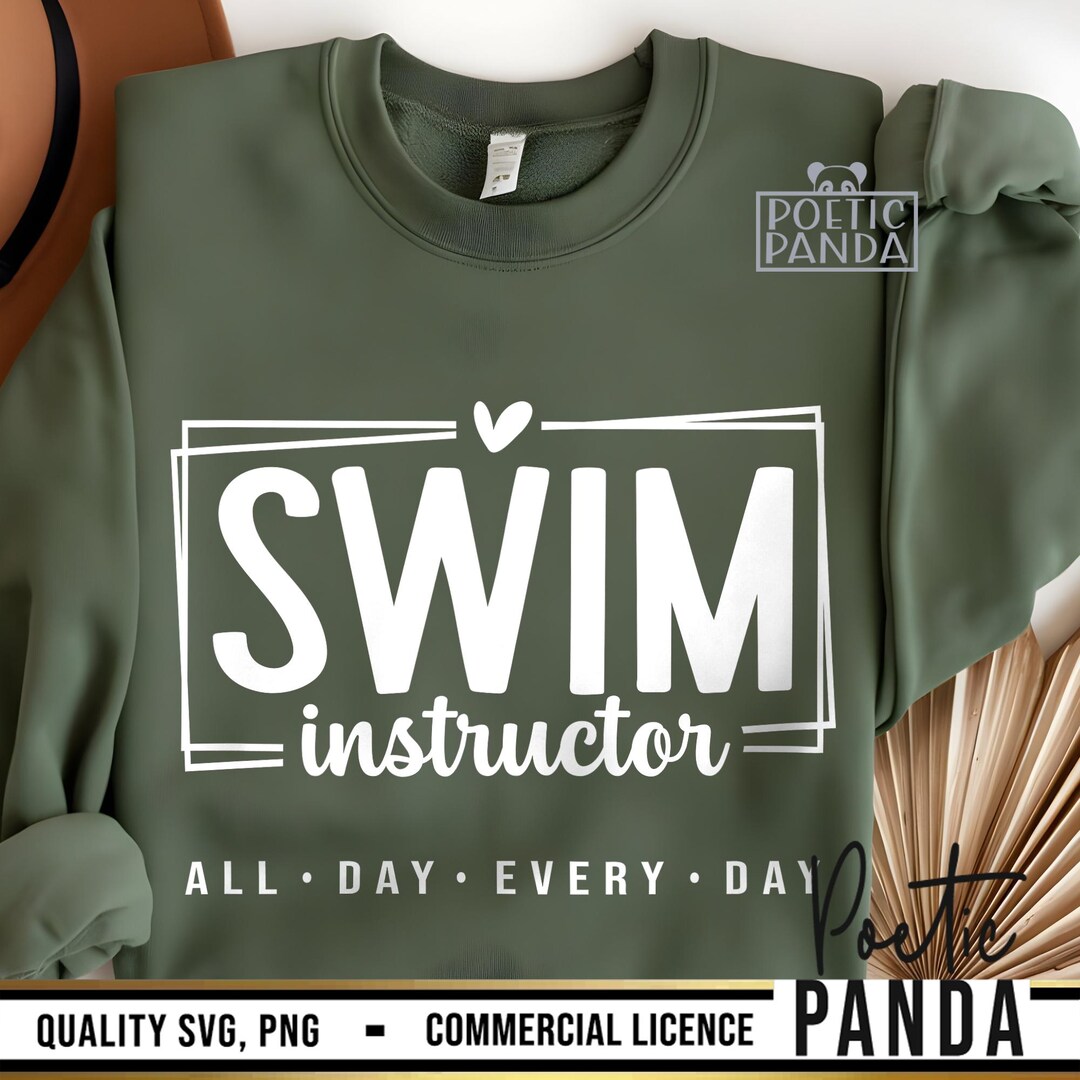 Swim Instructor SVG PNG, Swimming Instructor Svg, Swim Coach Svg, Swim ...