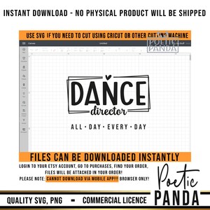 Dance Director SVG PNG, Dance Coach Svg, Dance Director Gift Svg, in My ...