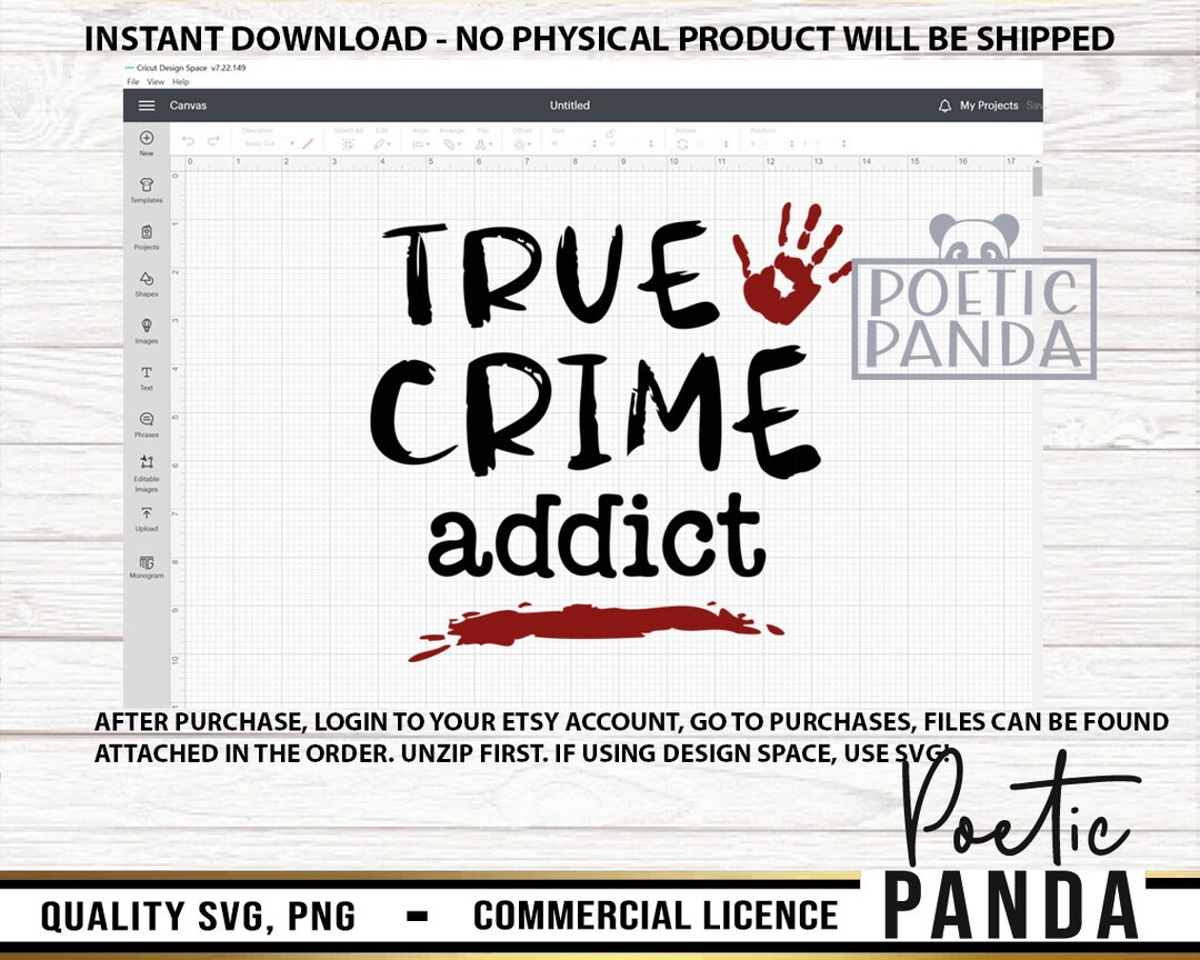 True Crime Addict SVG PNG, Spooky Svg, True Crime Obsessed Svg, Gothic ...