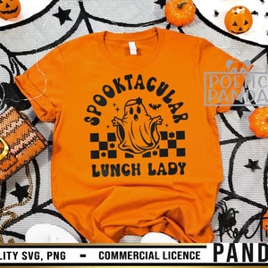 Spooktacular Lunch Lady SVG PNG, Lunch Lady Halloween Shirt Svg, Lunch ...