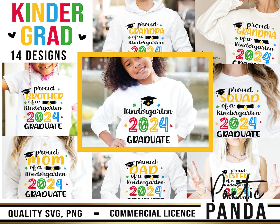 Kindergarten Graduate 2024 PNG, Family Graduation Shirts Svg, Straight ...