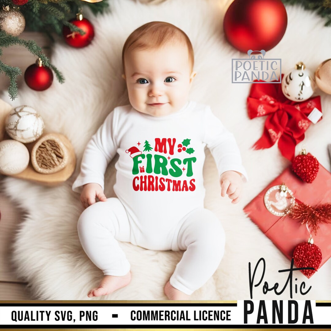 My First Christmas SVG PNG, Baby's 1st Christmas Svg, First Christmas ...
