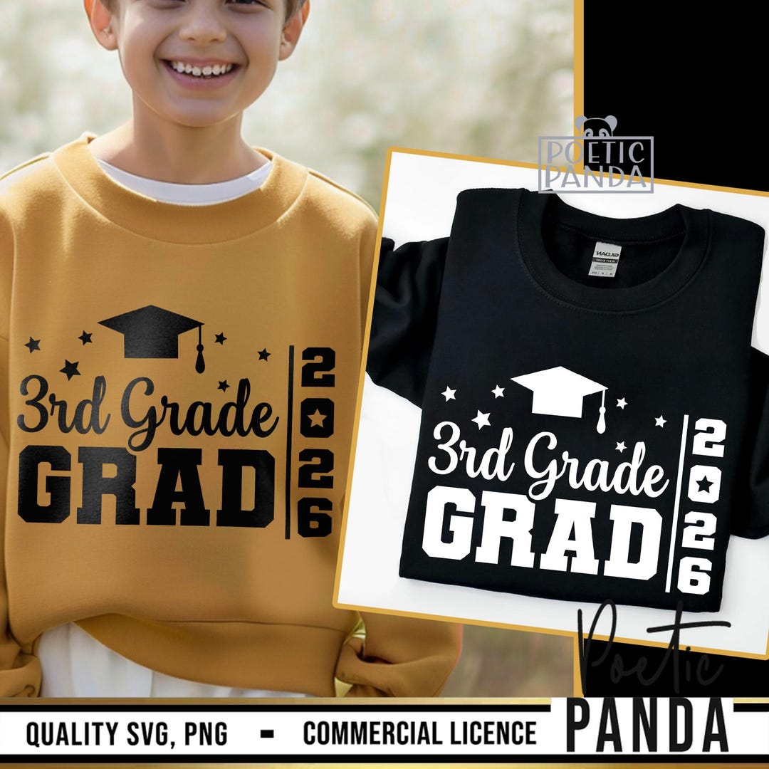 2026 3rd Grade Graduate Svg, 3rd Grade Grad Shirt Svg, 3rd Grade ...