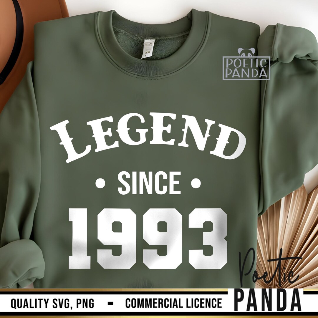 Legend Since 1993 SVG PNG, 32nd Birthday Svg Man Woman, 32nd Birthday ...