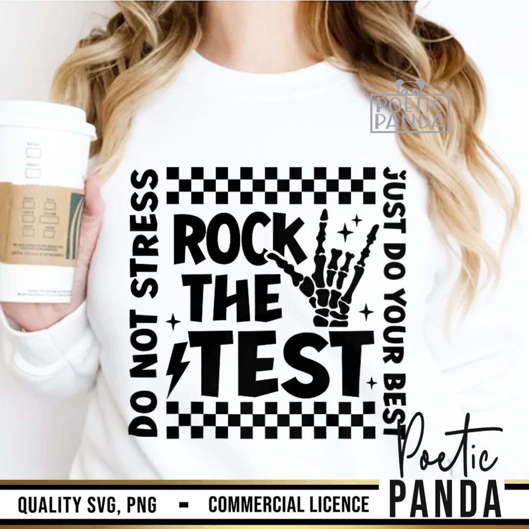 Rock the Test SVG PNG, Rock the Test Svg, Teacher Testing Svg, Test Day ...