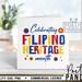 Filipino Heritage Month SVG PNG, Filipino Svg, Filipino Flag Svg ...