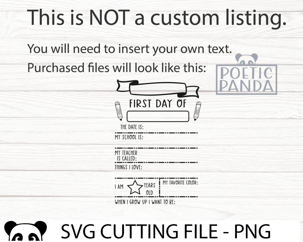 First Day of School SVG PNG Custom First Day Svg Teacher - Etsy Australia