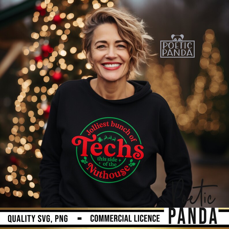 Jolliest Bunch of Techs SVG PNG, Tech Christmas Crew Svg, Tech Crew ...