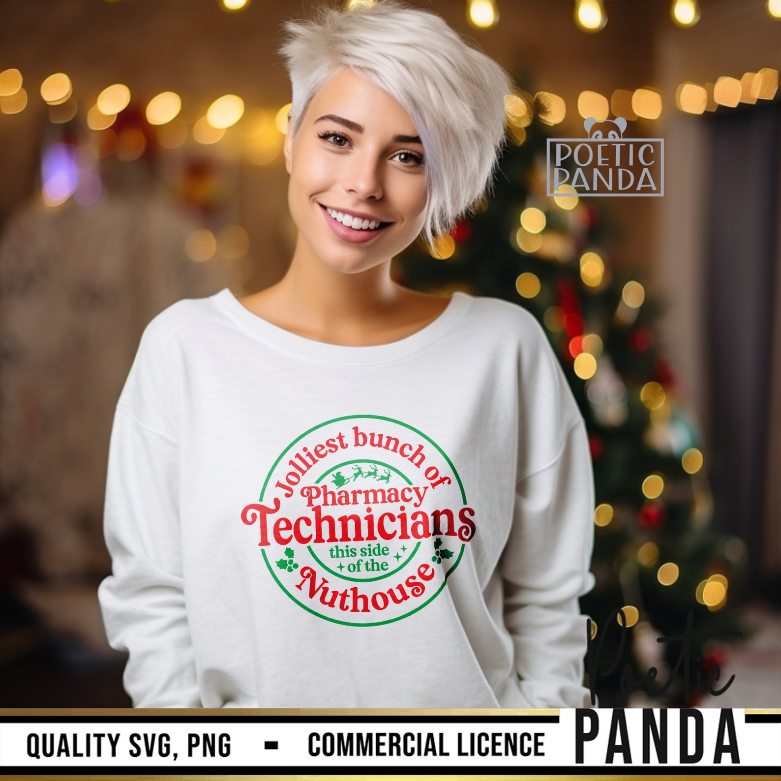 Jolliest Bunch of Pharmacy Technicians SVG PNG, Nurse Christmas Svg ...