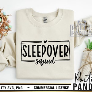 Sleepover Squad SVG PNG, Birthday Svg, Sleepover Svg, Girls Trip Svg ...