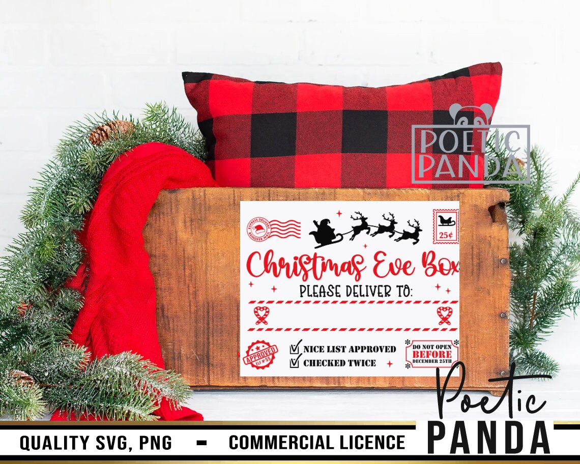 Christmas Eve Box SVG PNG Santa Sack Svg Box Santa Sack - Etsy