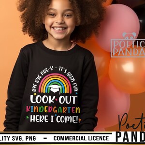 Look Out Kindergarten SVG PNG, Toddler Shirt Svg, Pre-k Grad Graduation ...